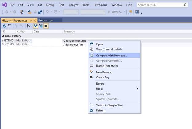 Adding The GIT Menu To Visual Studio 2019